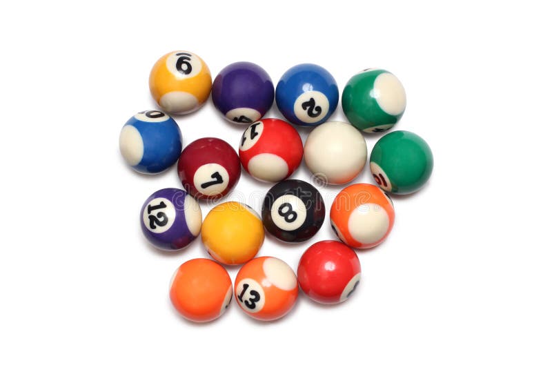 Balls on white two stock image. Image of gambling, billiard - 158488439
