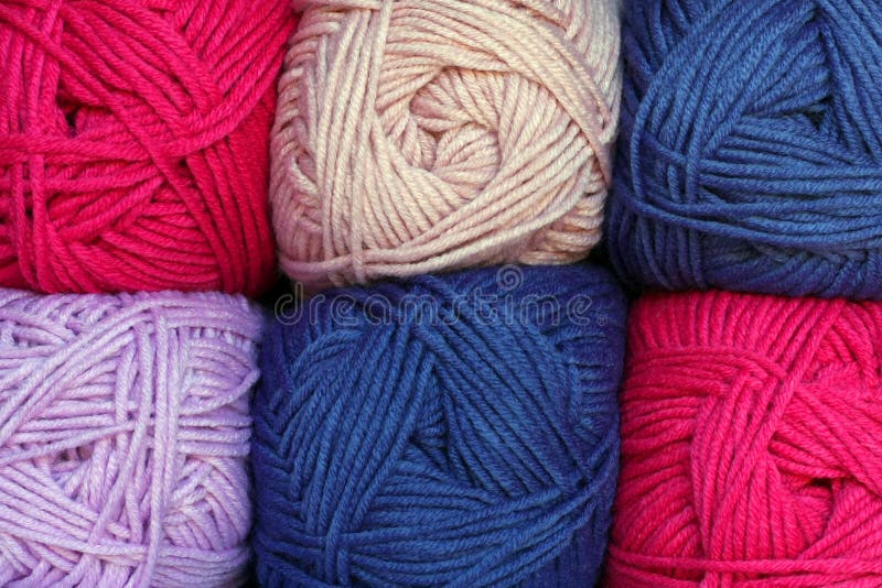 Knitting Wool Balls. stock photo. Image of hobby, knit - 135302798