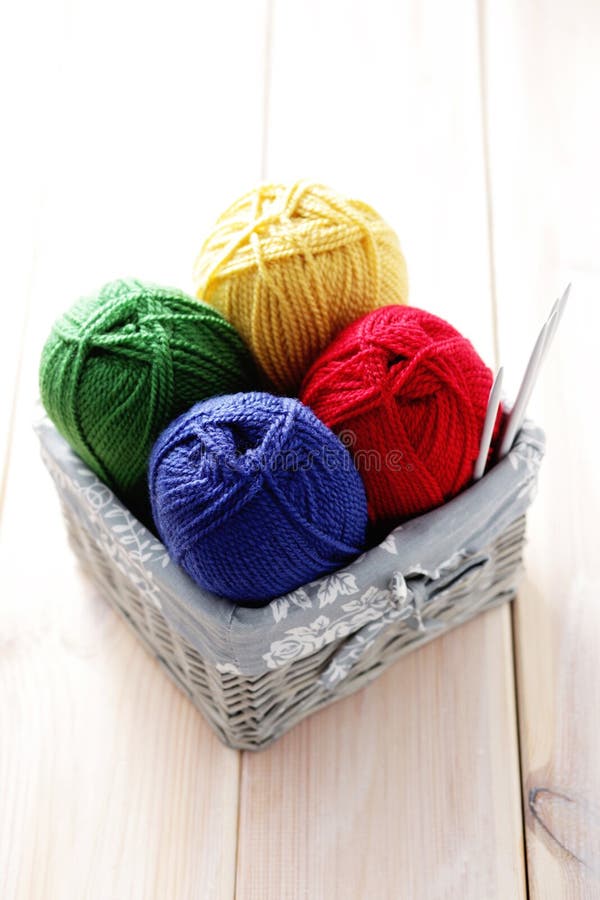 Balls of wool stock image. Image of yellow, clothes, blue - 40071377