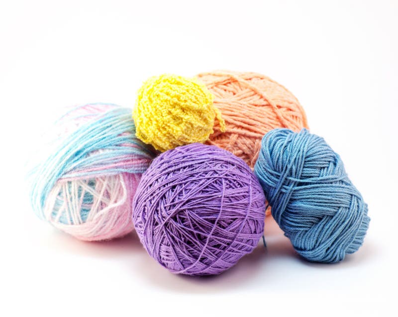 Purple wool yarn ball stock photo. Image of craft, home - 34603698