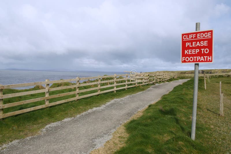 Ballybunion warning sign stock image. Image of hazard - 9745983