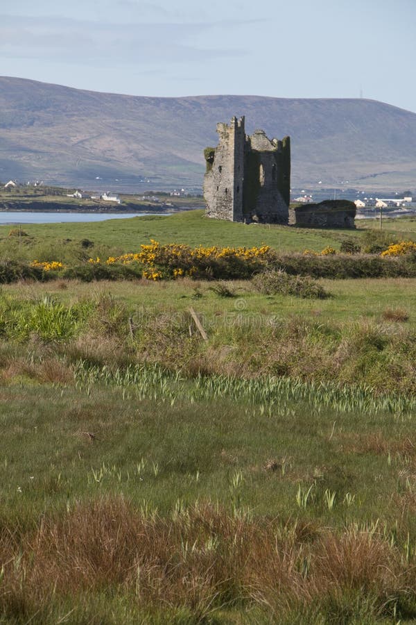 Ballycarberry Castle, Cahersiveen, County Kerry Stock Image - Image of ...