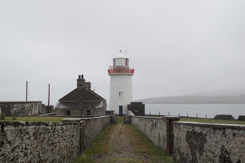Broadhaven Lighthouse Ballyglass Lighthouse Stock Photo - Image of wild ...