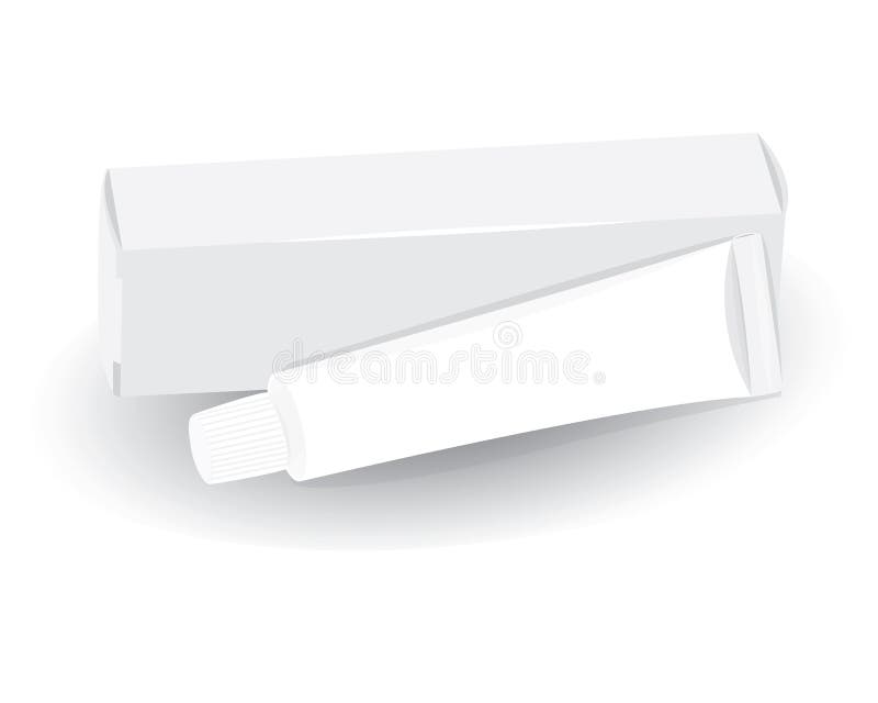 Cream Tube and Packaging. Ointment or Toothpaste Box Mockup Stock ...