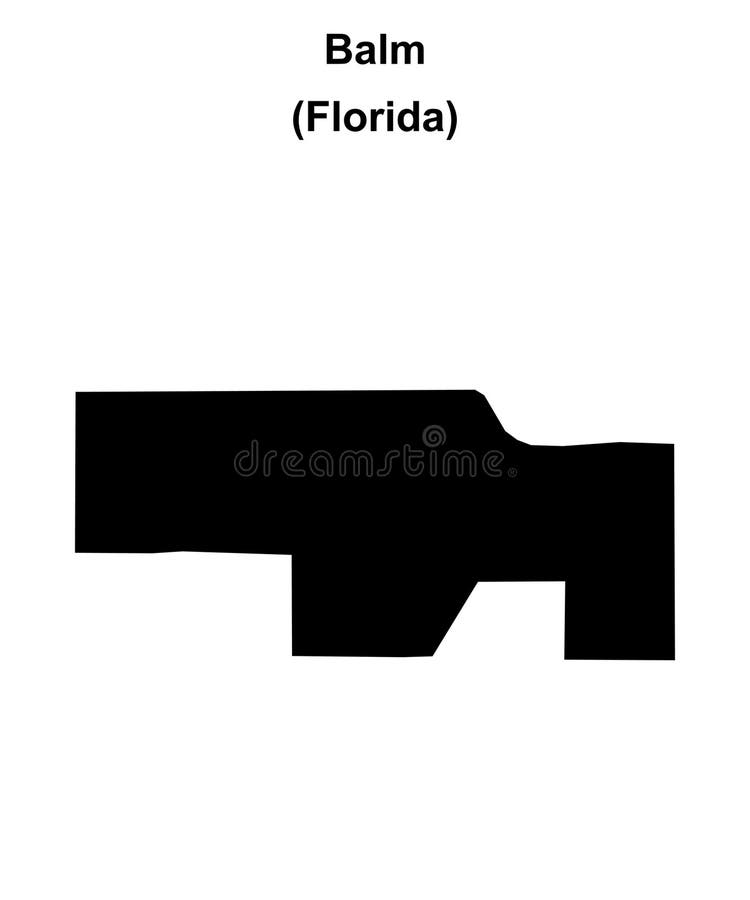 Balm outline map stock illustration. Illustration of region - 386146122