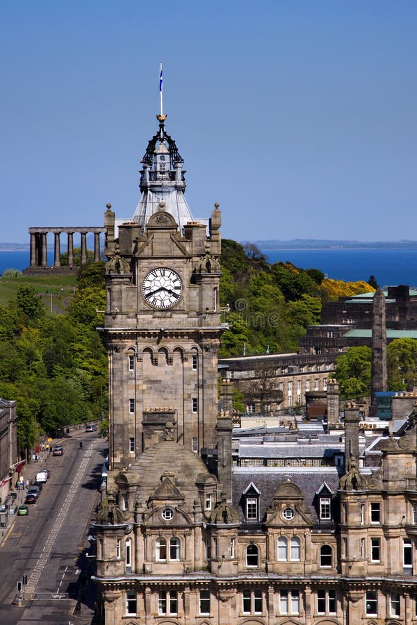 Balmoral Clock Tower, Edinburgh Stock Photo - Image of building, iconic ...