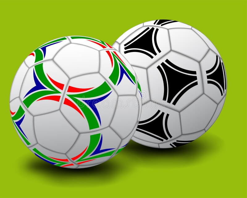 Balones de fútbol ilustración del vector. Ilustración de color - 8430351