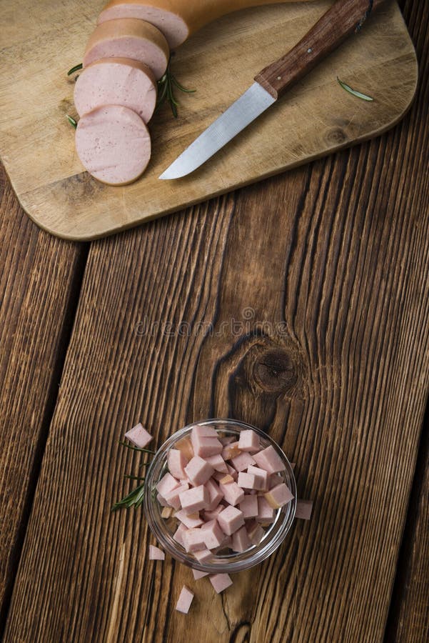 Baloney stock image. Image of meat, baloney, dice, closeup - 66867355