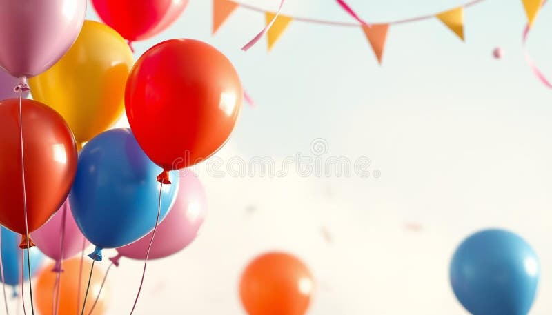Baloon Background Beautiful Colorful Image Illustration Stock ...