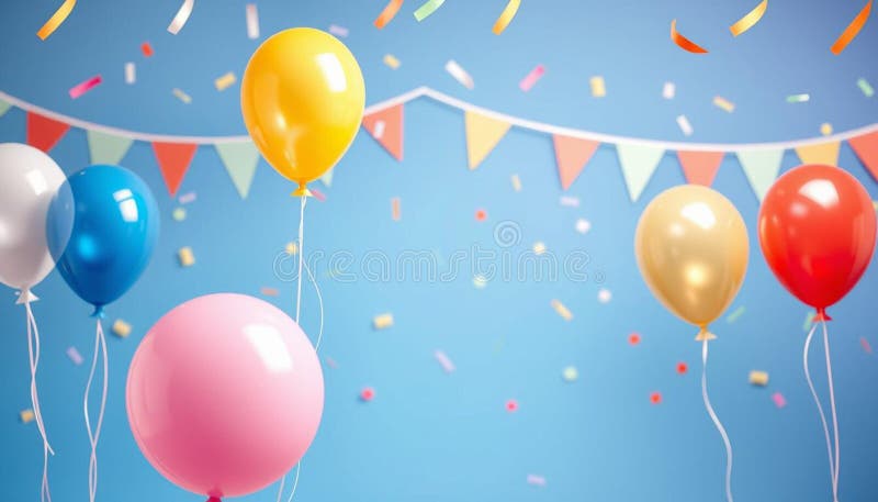 Baloon Background Beautiful Colorful Image Illustration Stock ...