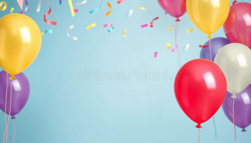 Baloon Background Beautiful Colorful Image Illustration Stock ...