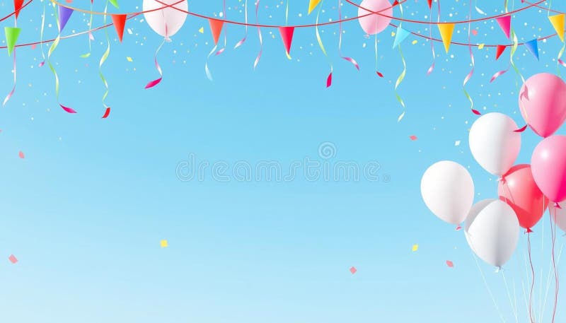 Baloon Background Beautiful Colorful Image Illustration Stock ...