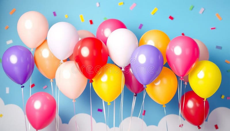 Baloon Background Beautiful Colorful Image Illustration Stock Photo ...