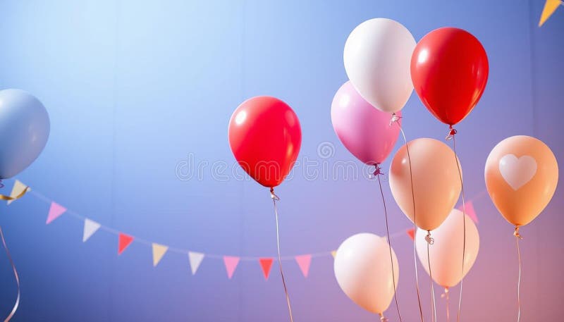 Baloon Background Beautiful Colorful Image Illustration Stock ...