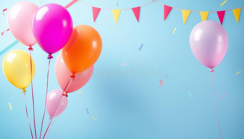 Baloon Background Beautiful Colorful Image Illustration Stock ...