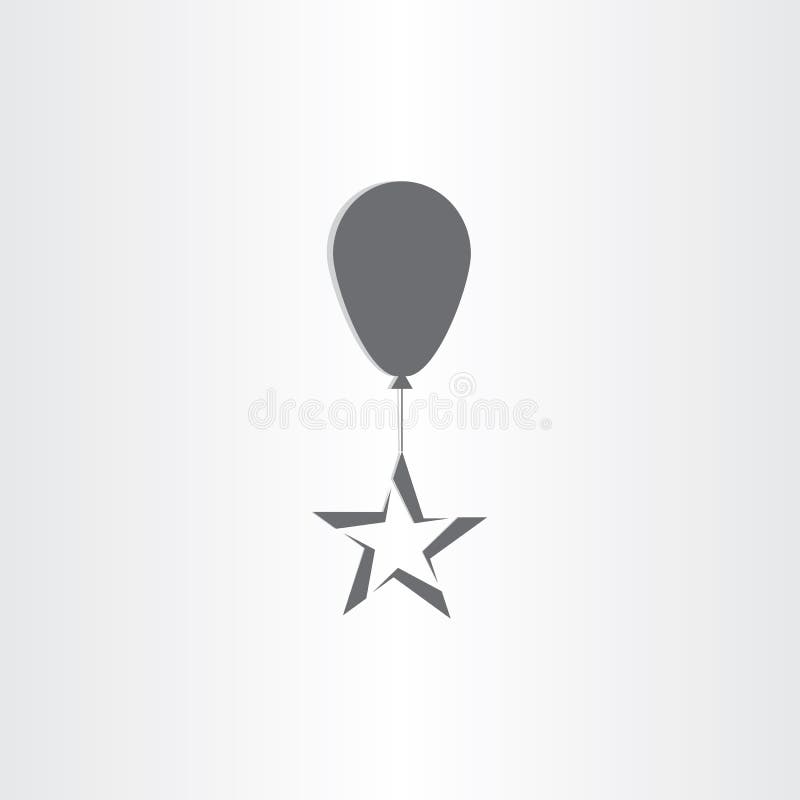 Baloon with star symbol stock vector. Illustration of baloon - 204118662