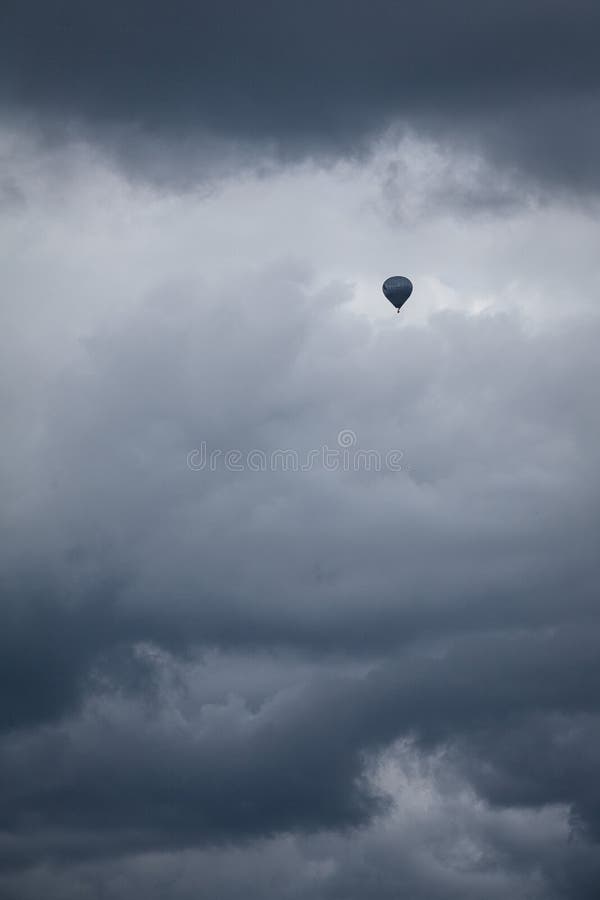 Baloon in Storm stock image. Image of silhouette, journey - 75077955