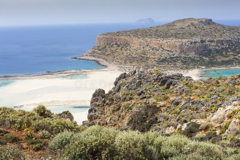 Balos Bay at Crete Island in Greece. Area of Gramvousa. Stock Image ...