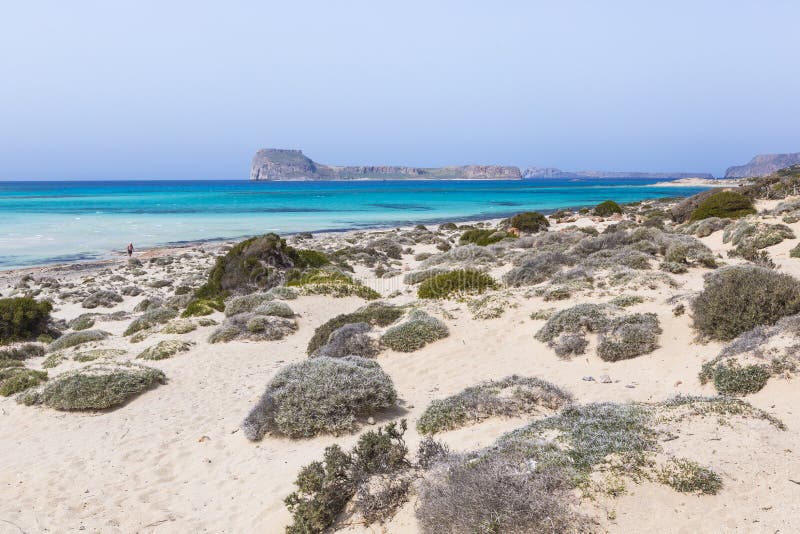 Balos Bay at Crete Island in Greece. Area of Gramvousa. Stock Photo ...