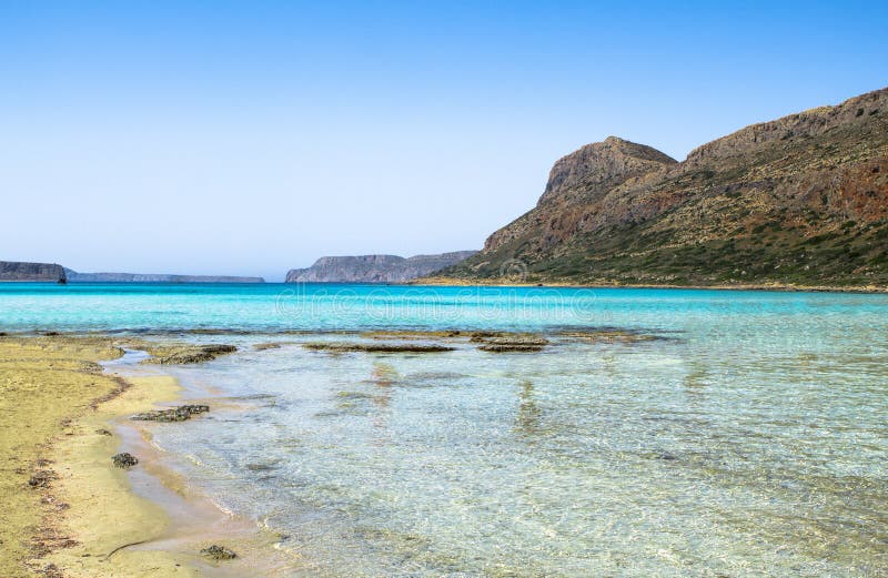Balos beach stock photo. Image of desert, cliff, cave - 85209508
