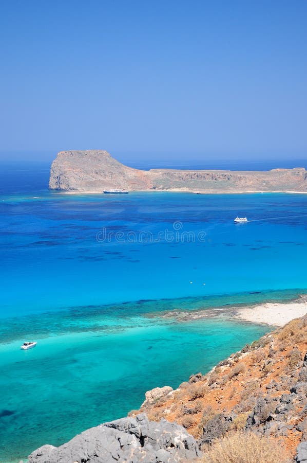 Balos beach Crete stock photo. Image of landmark, coastline - 37644802