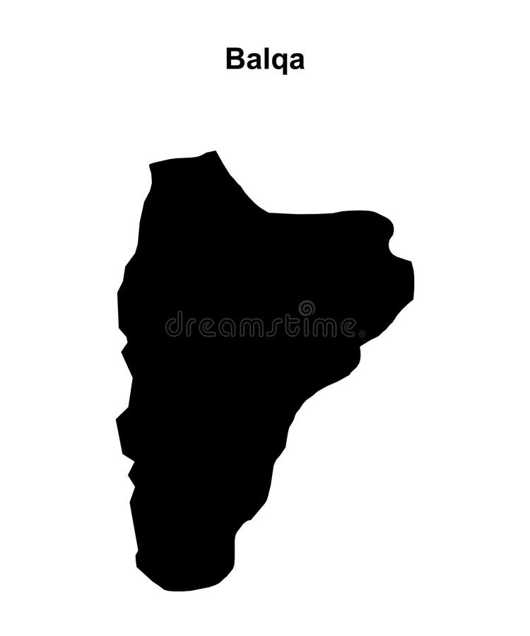 Balqa outline map stock vector. Illustration of area - 360467487