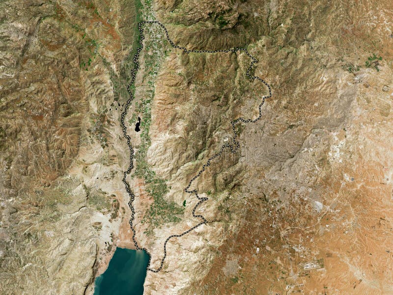 Balqa, Jordan. High-res Satellite. No Legend Stock Illustration ...