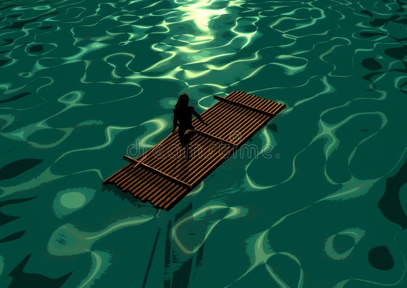 Balsa de madera aislada stock de ilustración. Ilustración de balsa ...