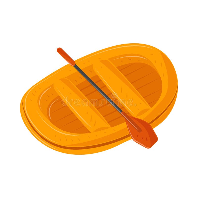Balsa inflable con remo ilustración del vector. Ilustración de viaje ...