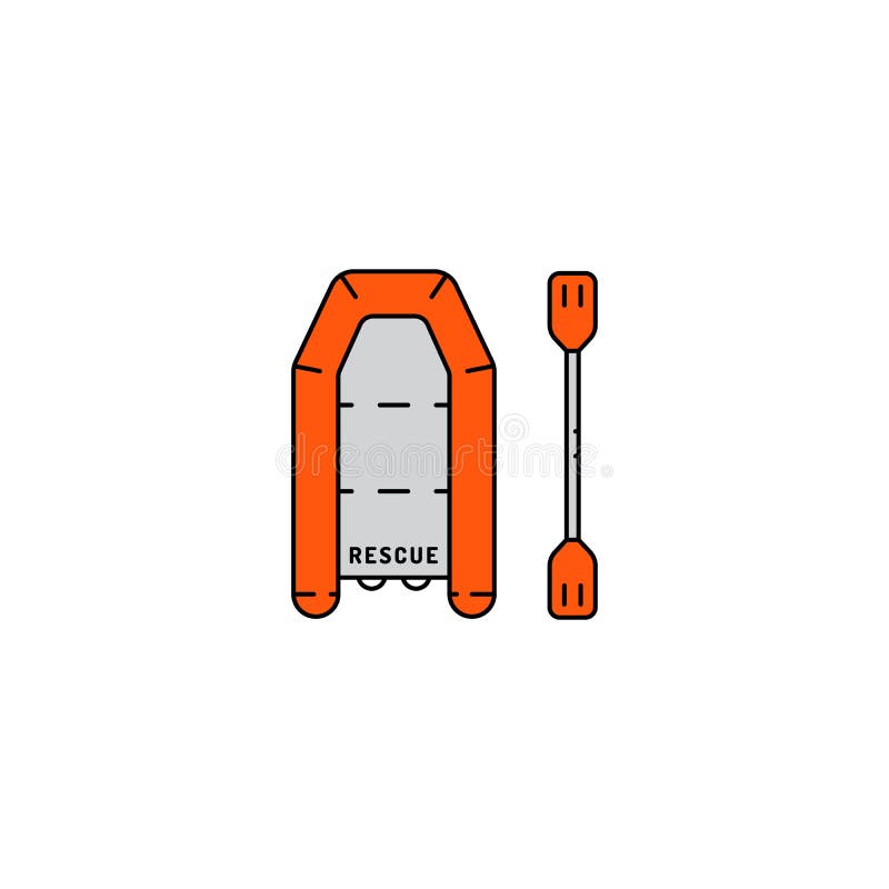 Vida Balsa Símbolo Signo Vector Ilustración Aislar Sobre Fondo Blanco ...