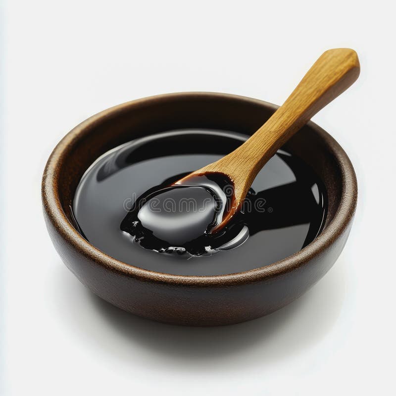 Balsamic Reduction on Spoon with Liquid Showcasing Culinary Artistry ...