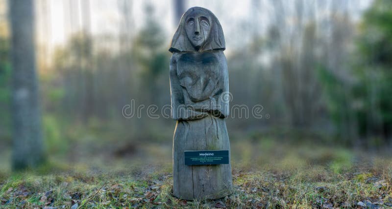 Baltic Ancient Goddess "Medeina". Stock Photo - Image of religion ...