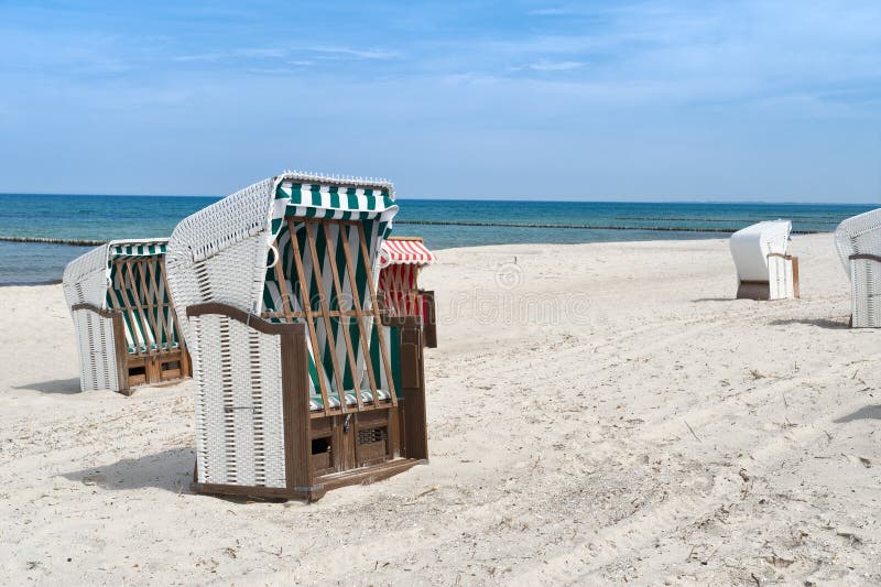 Strandkorb Baltic Sea stock photo. Image of sand, darss - 29918092