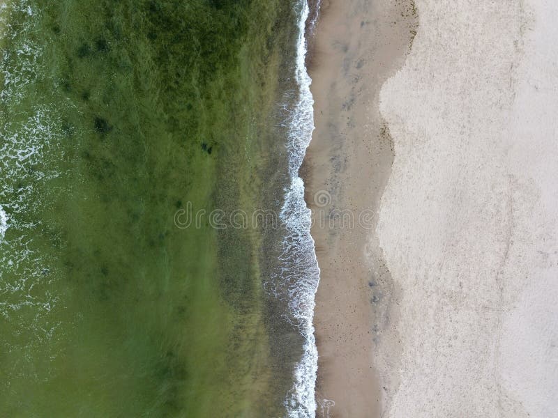 Baltic Sea, Bird S Eye View of the Sea Coast with Rolling Waves. Latvia ...