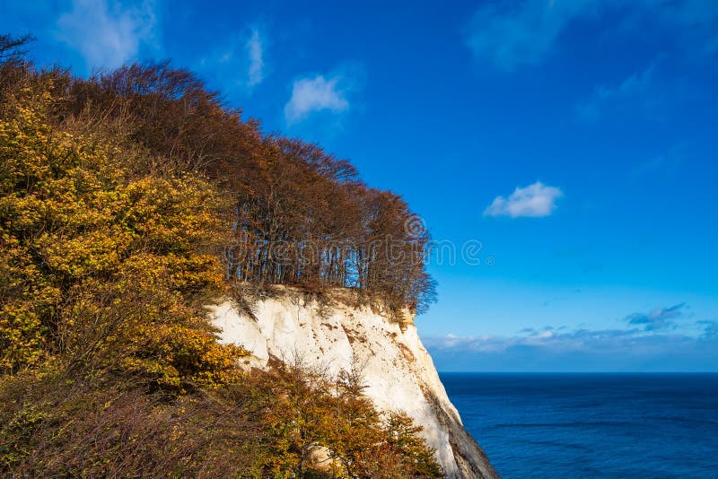 Baltic Sea Coast on the Island Moen in Denmark Stock Image - Image of ...