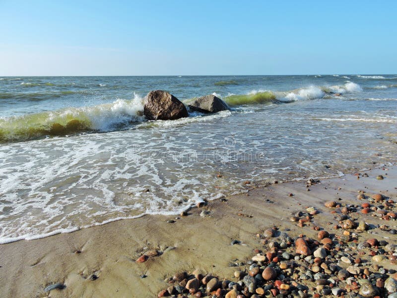 Baltic Sea Coast, Lithuania Stock Image - Image of view, lithuania ...