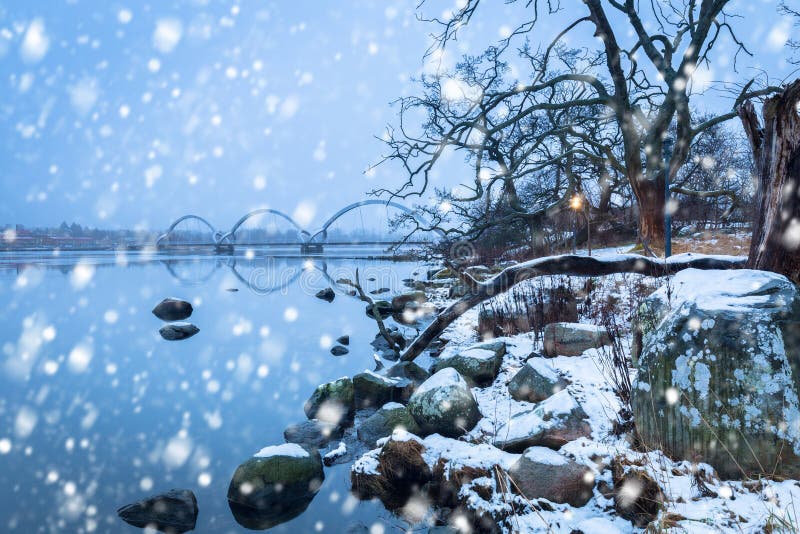 Baltic Sea Coast Near Solvesborg in Winter, Sweden Stock Photo - Image ...