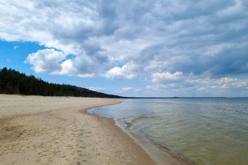 Baltic Sea Coast. Sandy Beach, Rest on the Sea. Stock Image - Image of ...