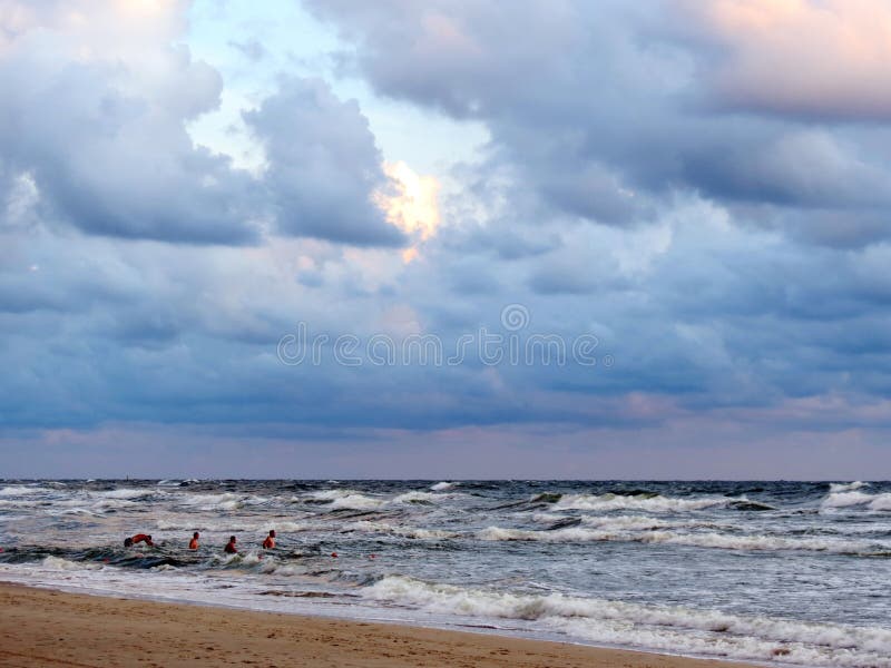 Baltic Sea Coast and Swimming Men Editorial Image - Image of beautiful ...