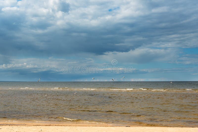 Baltic Sea, Gulf of Riga, Latvia. Stock Photo - Image of blue, coast ...