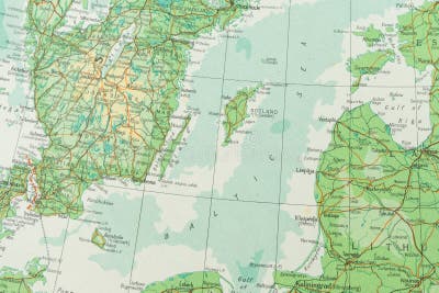 Baltic Sea Highlighted on a World Map. Editorial Photo - Image of ...