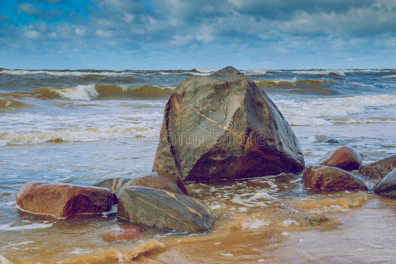 Baltic sea in Latvia. stock image. Image of seaside, summer - 90988829