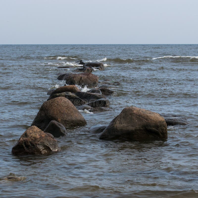 Baltic Sea at Mersrags, Latvia. on the Coast of Baltic Sea. Stock Photo ...