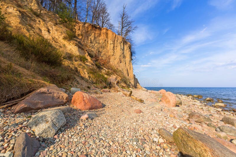 Orlowo cliff at Baltic sea stock image. Image of scenic - 30201925