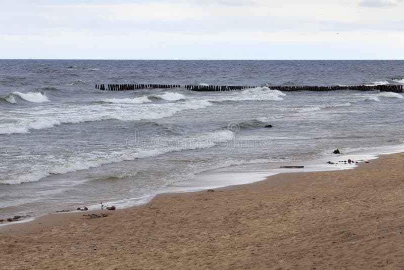 Baltic Sea in Overcast Weather. Stock Image - Image of sealine, europe ...