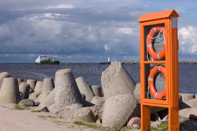 Baltic Sea port stock photo. Image of mole, harbor, europe - 19760416