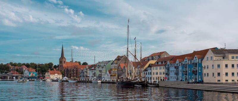 The Baltic Sea Port in the City Stock Photo - Image of beautiful ...