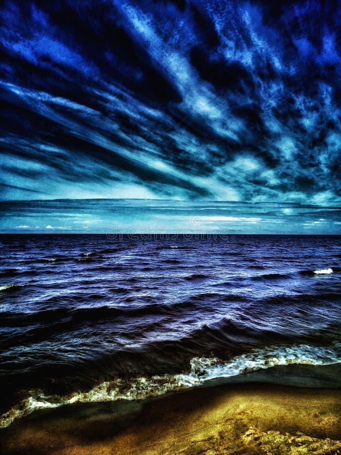 Baltic Sea, Riga Bay stock photo. Image of clouds, baltic - 153762184