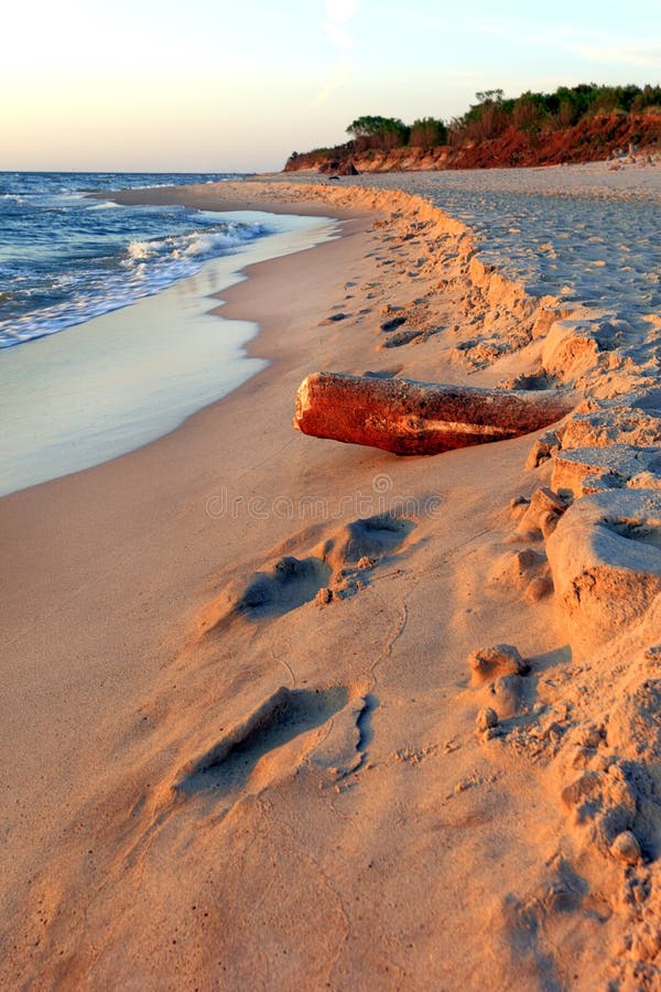 Baltic Sea Shore Line and Beach in Rowy, Poland during Sunset Stock ...