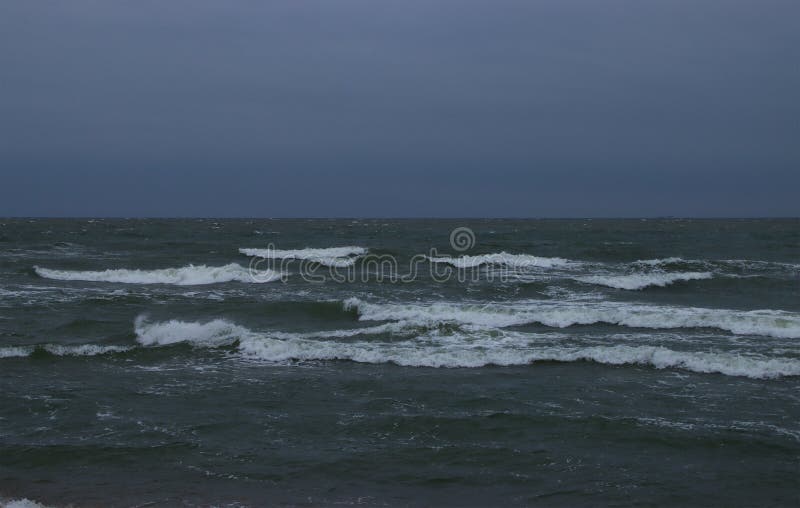 Baltic sea during a storm stock image. Image of outdoor - 176012207